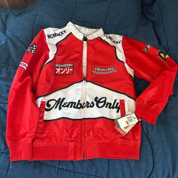 Members Only | Jackets & Coats | Members Only Sport Mens Red And White ...